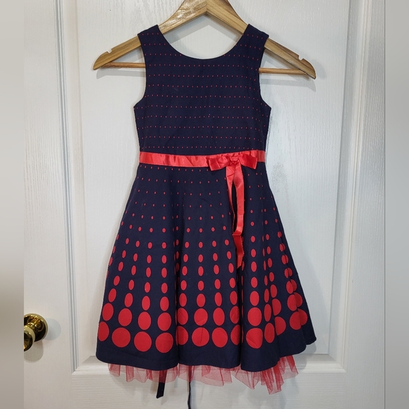 Rare Editions | Dresses | Rare Editions Girls Lined Blue Flare Dress ...